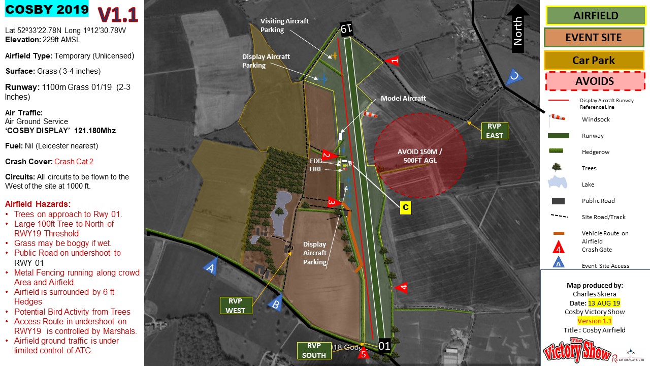 Cosby Airfield Diagram 2019 V1.1 | R5 Air Displays lTD